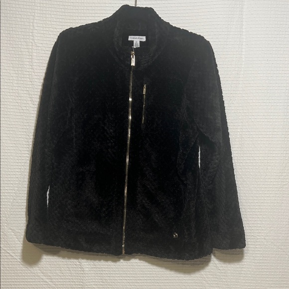 Calvin Klein | Jackets & Coats | Calvin Klein Womens Black Teddy Jacket ...